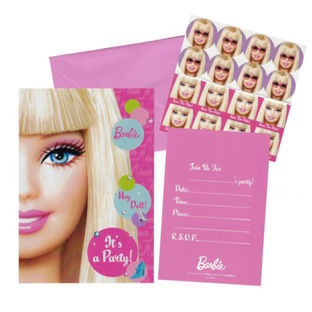 Barbie Invitation Card : Free Balloon Delivery in Singapore | Birthday ...