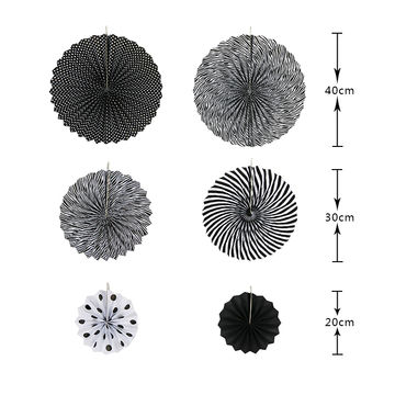 Black and White Paper Fans Decoration D.I.Y Set : Free Balloon Delivery ...