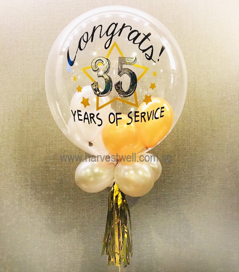 Customised Congrats on Service Award Bubble Balloon : Free Balloon ...
