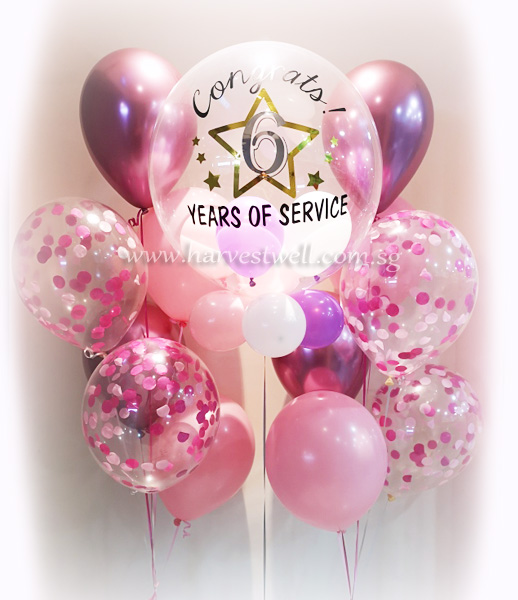 Customised Congrats on Service Award Bubble Balloon : Free Balloon ...