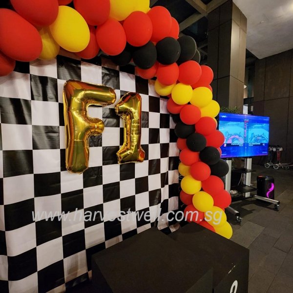 F1 Racing Themed Balloon Spiral Arch (Arch only) Formula One Racing Car ...