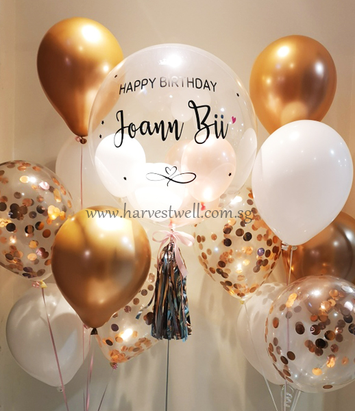 Customised Simplicity HBD Bubble Balloon : Free Balloon Delivery in ...