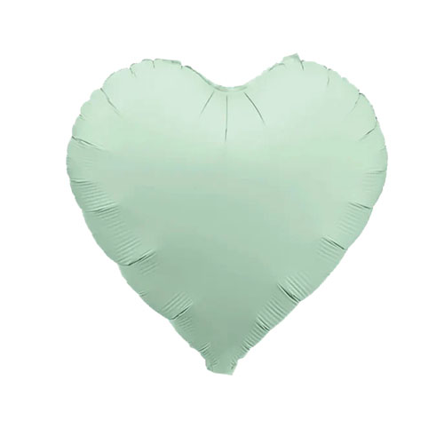 Mint Green Heart Shape Helium Mylar Balloon : Free Balloon Delivery in ...