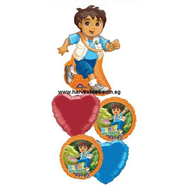 Go Diego Go Birthday Balloon Package : Free Balloon Delivery in ...