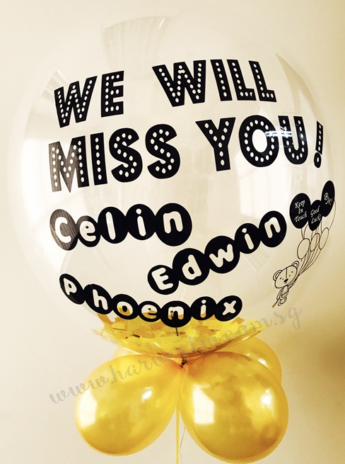 Customised Farewell Bubble Balloon : Free Balloon Delivery in Singapore ...